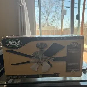 Hunter | Other | Hunter Gallery Edition Ceiling Fan With Black Blades ...